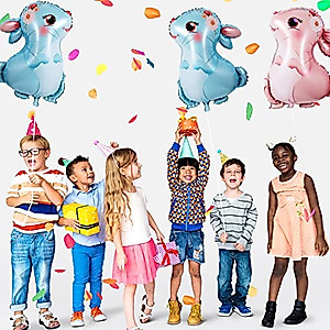 8pcs 27" Bunny Balloons, Easter Rabbit Balloons Aluminum Foil Easter Party Decoration 2023 New Year Party Decoration for Birthday Party, Baby Shower, Gender Reveal