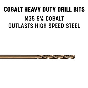 Drill America - GLBCOX121/4 1/4" x 12" Cobalt Aircraft Extension Drill Bit, GLBCO Series