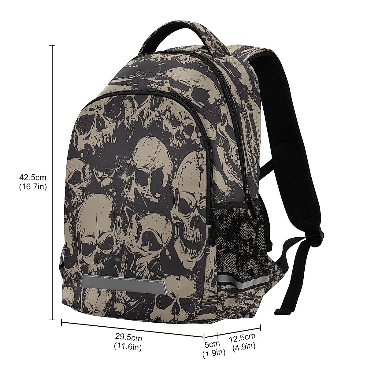 YoCosy Vintage Skull Gothic Skeleton Backpack School Bookbag Laptop Purse Casual Daypack for Teen Girls Women Boys Men College Travel