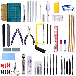 Swpeet 87Pcs Kit Compatible for Gundam Modeler Basic Tools and Gundam Model Tools Kit Perfect for Model Kit Building Beginner Hobby Model Assemble Building with Duty Plastic Container