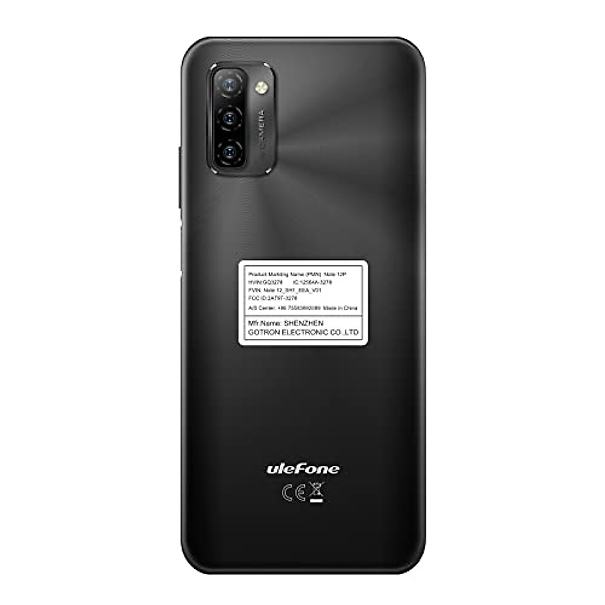 Ulefone Unlocked Smartphones, Note 12P 6.82-inch HD+ Display Unlocked Cell Phones, 7700mAh Battery, Octa-core 4GB+64GB, Android 11, 13MP Triple Rear Camera, Dual 4G Mobile Phone (Black)