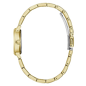 GUESS Women Quartz Watch with Stainless Steel Strap, Gold, 12 (Model: GW0244L2)
