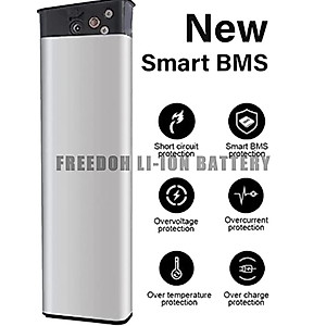 FREEDOH Ebike Battery 36V 48V Folding E-Bike Battery 7.8Ah 10.4Ah Electric Bike Lithium Battery Pack 36V 48 Volt Replacement Li-ion Batteries for 0-350W Motor,48v,7.8Ah