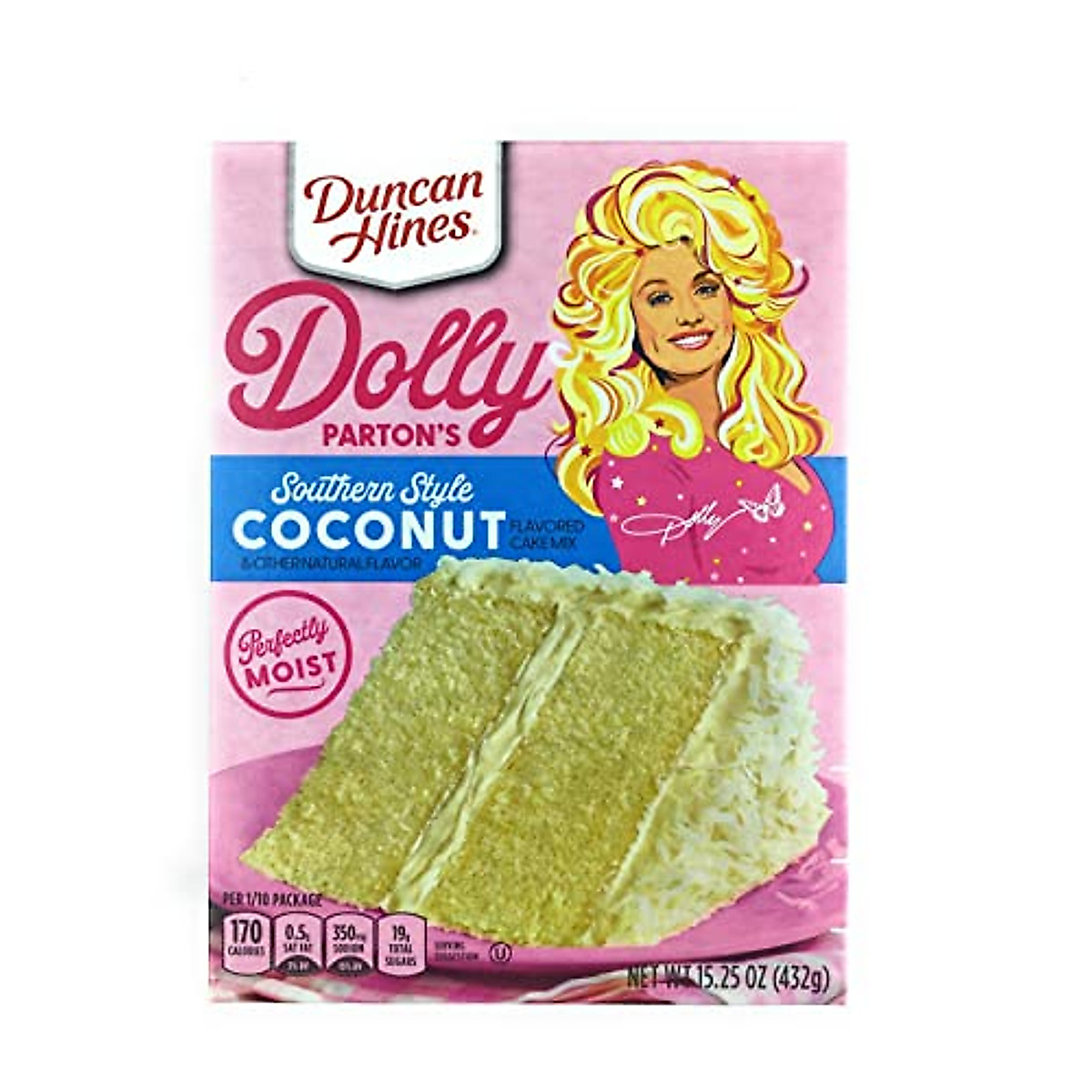 Duncan Hines Moist Coconut Cake Mix - Southern Style (2 Boxes) With Miss J’s Handy Kitchen Measurements Conversion Chart for Refrigerator