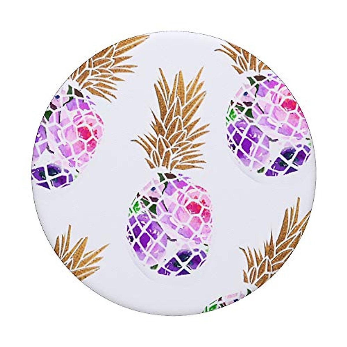Flower Pineapple Purple Phone Popper PopSockets Swappable PopGrip