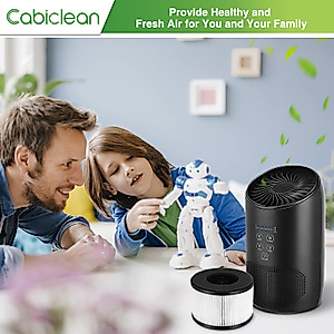 2 Pack BS-03 True HEPA Replacement Filter for PARTU BS-03 Part U, Part X and Slevoo BS-03 Air Purifier, 3-in-1 filtration with H13 True HEPA Filter, Activated Carbon Filter, NOT FOR BS-01 Model