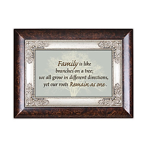 Cottage Garden Family Tree Branches Grow Different Burlwood Jewelry Music Box Plays Wonderful World