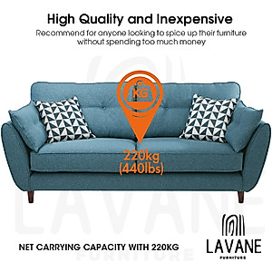 La Vane 6 inch / 15cm Wooden Furniture Legs, Set of 4 Walnut Solid Wood Tapered M8 Furniture Replacement Feet with Pre-Drilled 5/16 Inch Bolt & Mounting Plate & Screws for Sofa Chair Couch Ottoman