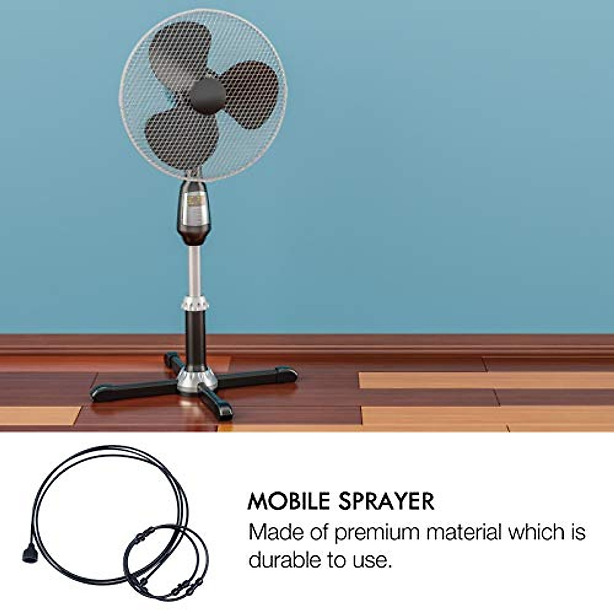 OUNONA 1 Set 12 Nozzles Black Nozzle Line Mister Misting Inch Cooling Spray Sprinkler Canopy Mist Ring Ties Inches Water Garden Kit Greenhouse Indoor Porch Pool Fan Deck Outdoor