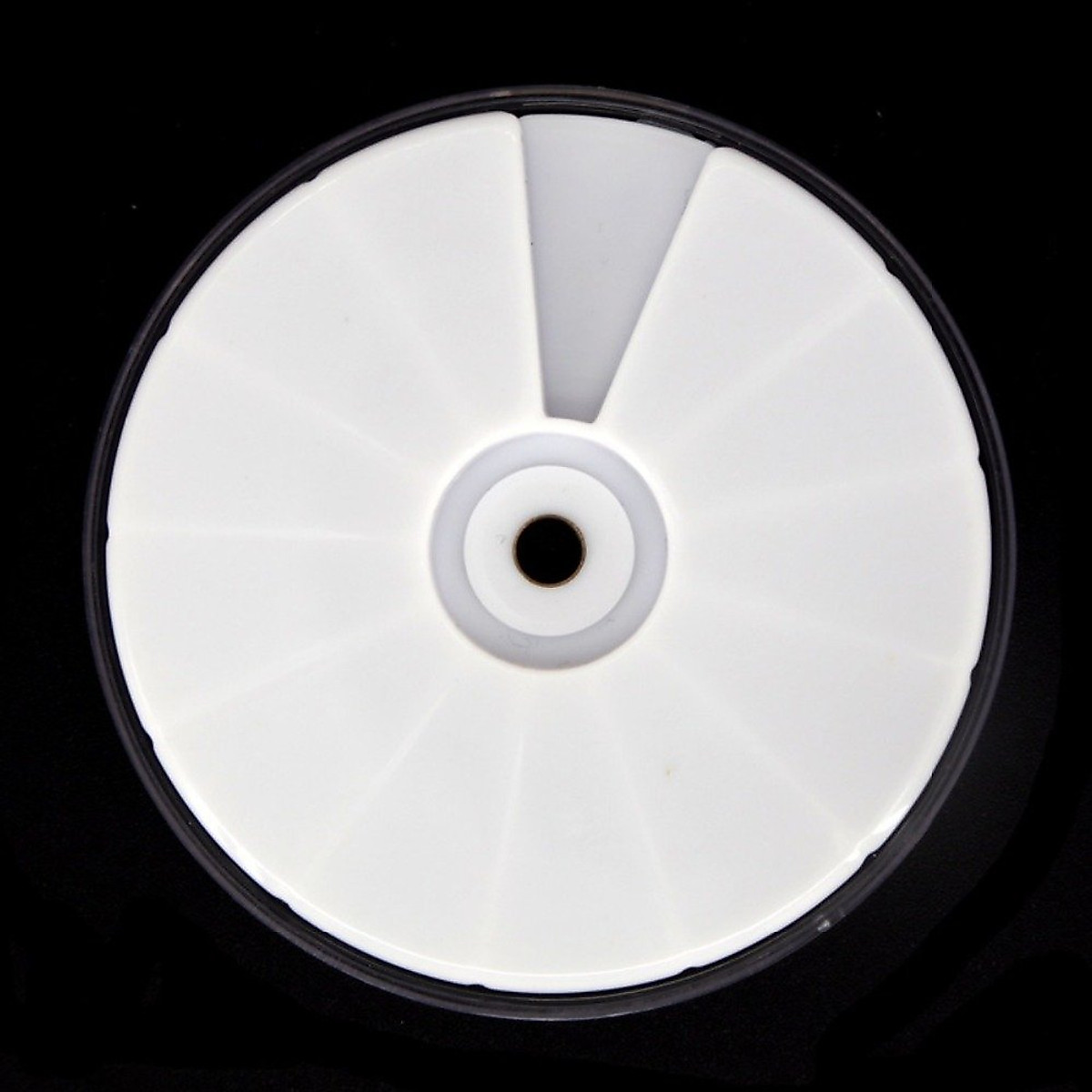 5Pcs 8cm 12 Grids Nail Empty Rhinestone Wheel Case Sequin Bead Slice Rivet Decoration Accessories Storage Container Holder White Rotatable Wheels Box