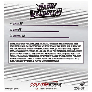 Counterstrike Red Widow Ping Pong Paddle | Unbelievable Carbon Speed | Professional Ping Pong Paddle | Professional Table Tennis Paddle | ITTF Approved | Tournament Legal