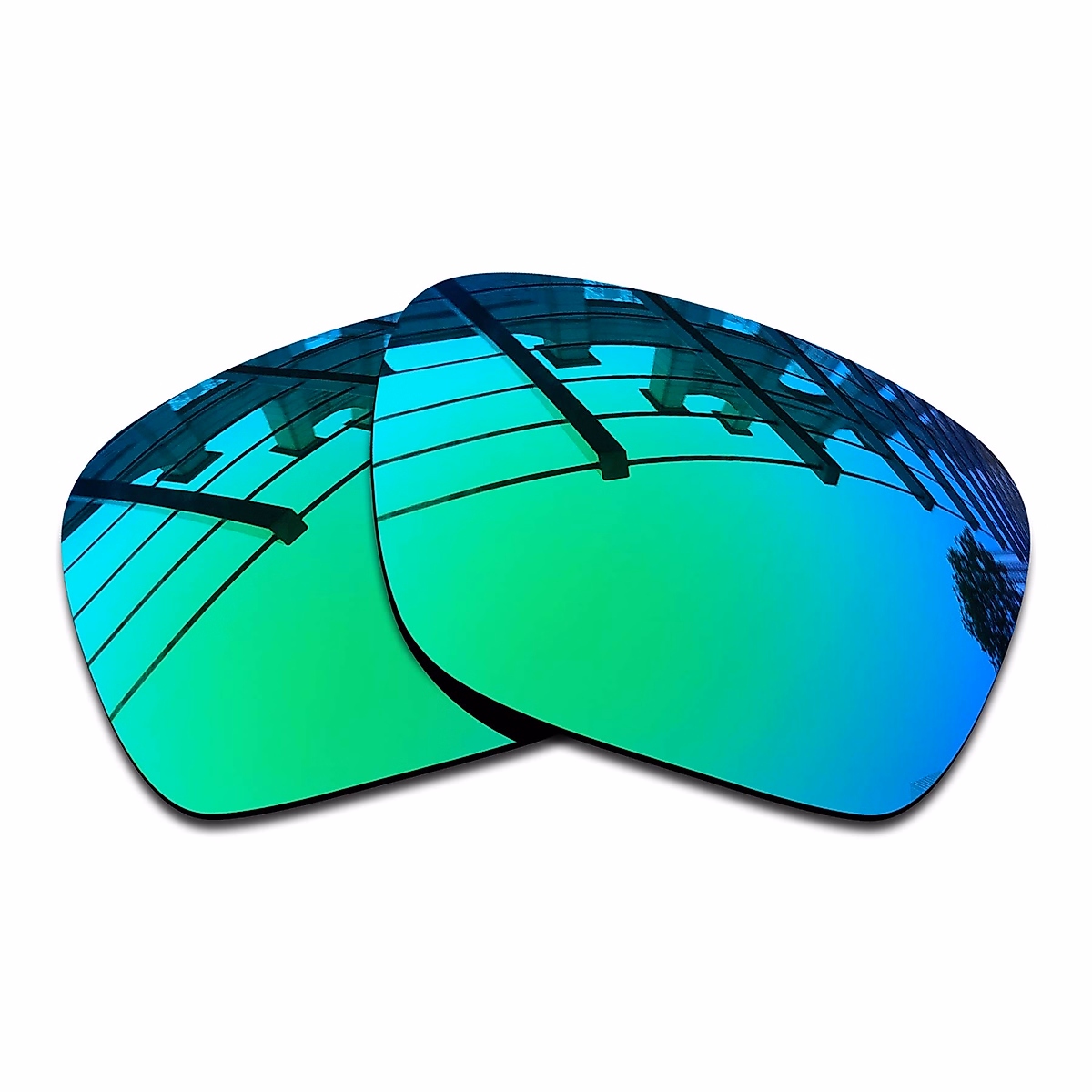 SEEABLE Premium Polarized Mirror Replacement Lenses for Oakley Scalpel OO9095 Sunglasses - Jade Mirror+Fire Orange Mirror