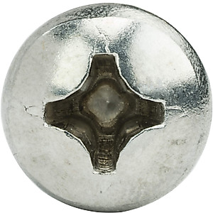 #2 x 3/16" Pan Head Sheet Metal Screws, Stainless Steel 18-8, Full Thread, Bright Finish, Self-Tapping, Quantity 50 by Fastenere