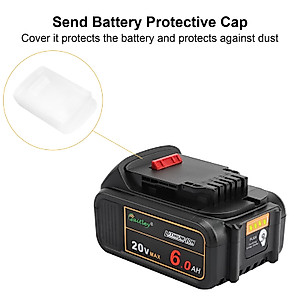 waitley 20V 6.0A Replacement Battery Compatible with Dewalt DCB200 DCD DCF DCG Series Cordless Power Tools