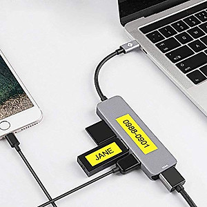 MarkDomain Compatible Label Tape Replacement for Brother P Touch TZe Label Tape 12mm 0.47 Inch (Black on Red/Blue/Yellow/Green/Orange) for P Touch PT-D210 H110 Label Maker, Laminated, 5-Pack