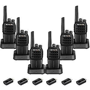 Retevis RT40B Walkie Talkies Long Range for Adults,Rechargeable 2 Way Radios with Built-in High Power Speaker, Lightweight with Emergency Alarm, Portable Two Way Radios (6Pack)