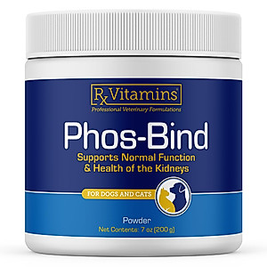 Rx Vitamins Phos-Bind - Kidney Support Supplement Powder - Phosphate Binder for Cats & Dogs for Kidney Health - Supports Normal Kidney Cleanse and Essential Kidney Care - 200g