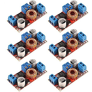 6PCS XL4015 E1 Lithium Battery Charger Module Board 5A DC to DC CC CV Step Down Charging Board Module Led Power Converter Charger Step Down Module Buck Converter Board