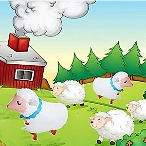 Borang Pack of 6 Walking Animal Balloons Farm Animal Balloon Birthday Party BBQ Party Décor(Pony,Duck,Rooster,Cow,Pig,Sheep)