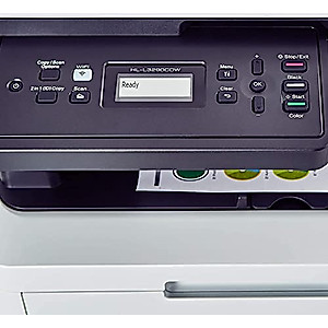 Brother HL-L32 90CDW Wireless Compact Digital Color Laser All-in-One Printer, Print Scan Copy, 600 x 2400 dpi, Duplex Printing, 25ppm, 250-sheet, Compatible with Alexa, Durlyfish USB Printer Cable