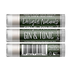 Delight Naturals Mini Bar Lip Balm Set - Honey Bourbon, Tequila & Lime, Gin & Tonic, Rum & Coke
