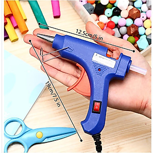 Kimystam Set Silicone Soldering Gun, Mini Hot Glue Gun Kit with 100 Glue Sticks for School Crafts DIY Arts Quick Home Repairs, 20W