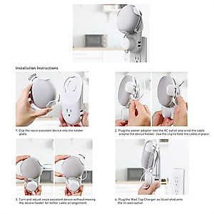 Cable Matters UL Listed Wall Mount with Electrical Outlet and 17W Smart USB Charging for Google Home Mini and Nest Mini