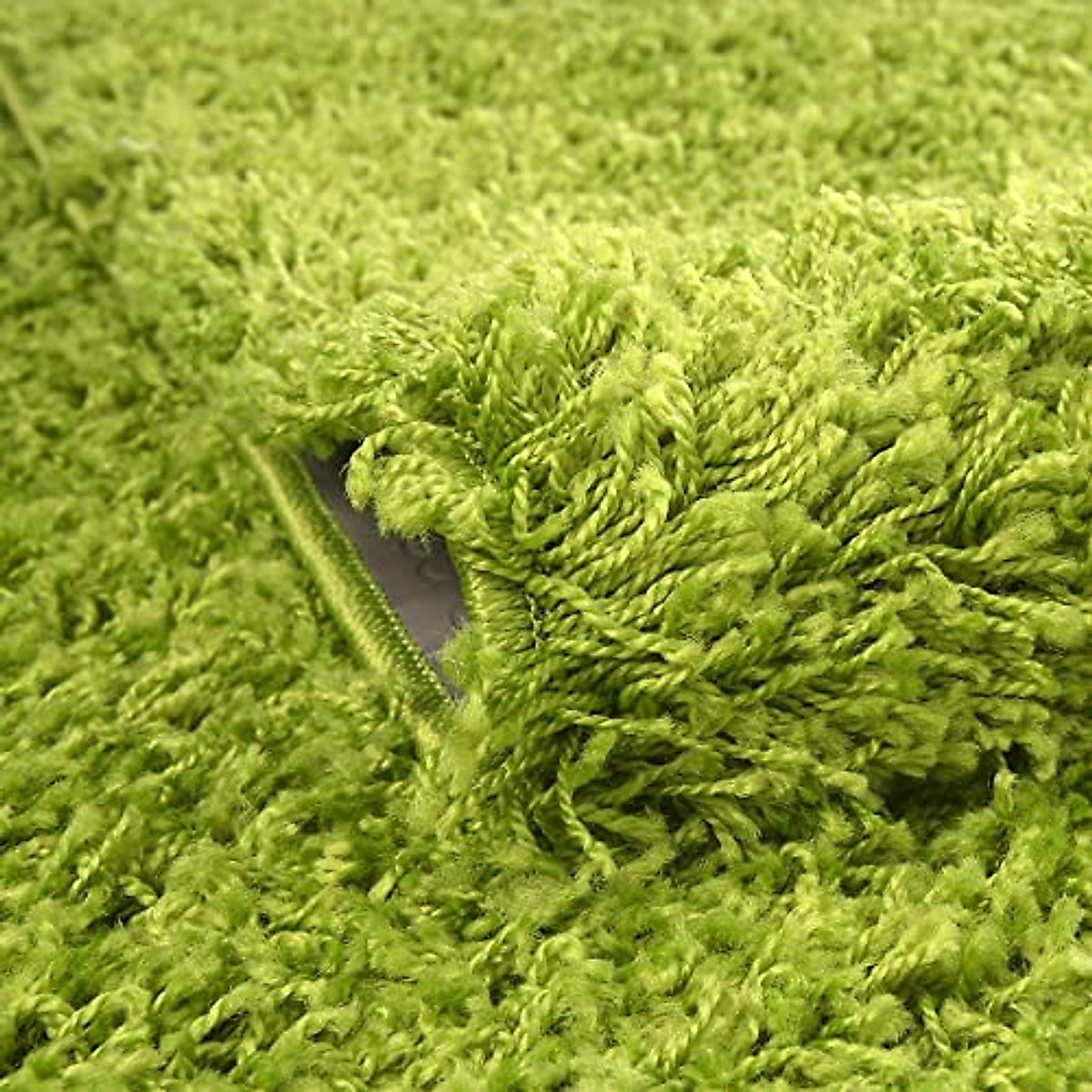 Rugs.com - Über Cozy Solid Shag Collection Rug – 10' x 13' Grass Green Shag Rug Perfect for Living Rooms, Large Dining Rooms, Open Floorplans