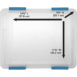 STERILITE 32Qt Clear Gasket Box 19334304 32Qt Clear Gasket Box (Pack of 4)