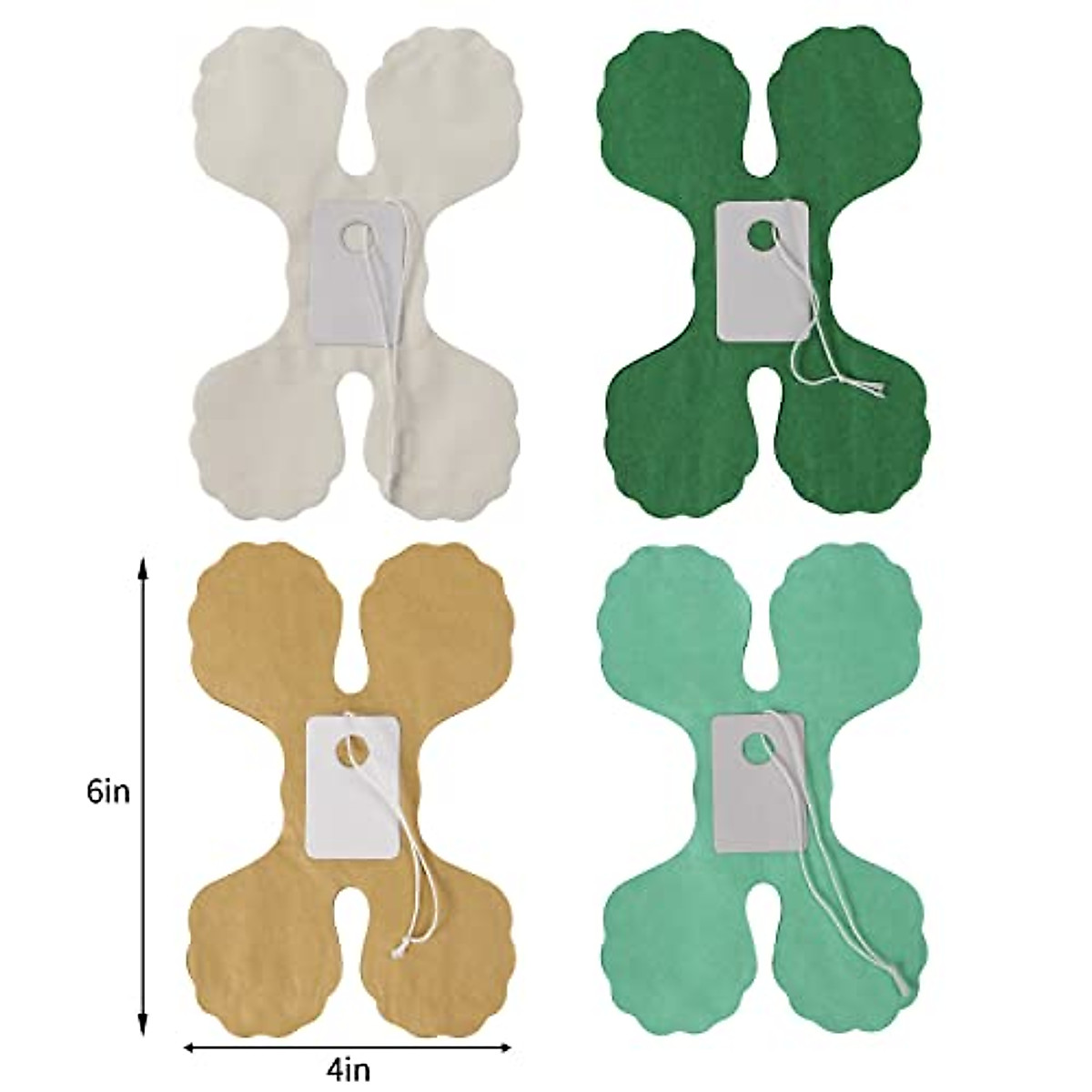 Sage-Green Ivory-Gold Party-Decorations Streamers Garland - 12pcs 4-Leaf Clover Paper Streamer Wedding Bridal Shower Bachelorette Engagement Paper Flowers Banners Safari Jungle Decor Ouruola