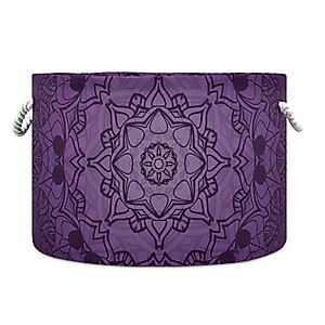 xigua Cotton Rope Basket Purple Kaleidoscope Baby Laundry Basket Blanket Kids Toy Storage Basket Glove Box