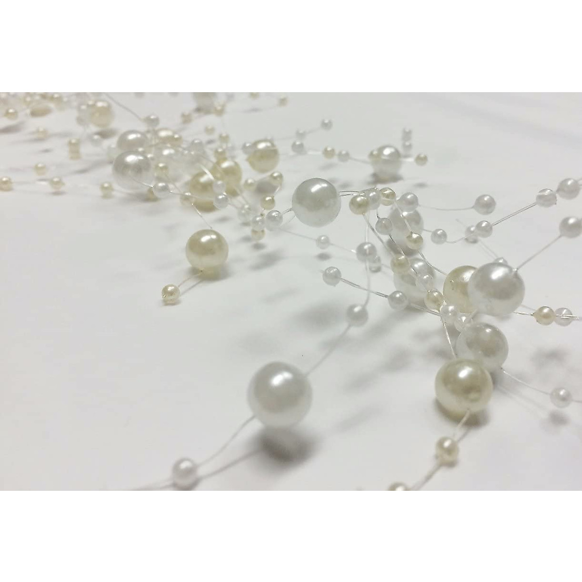 Sullivans Cream and Ivory Pearl Beaded Garland 5 Ft