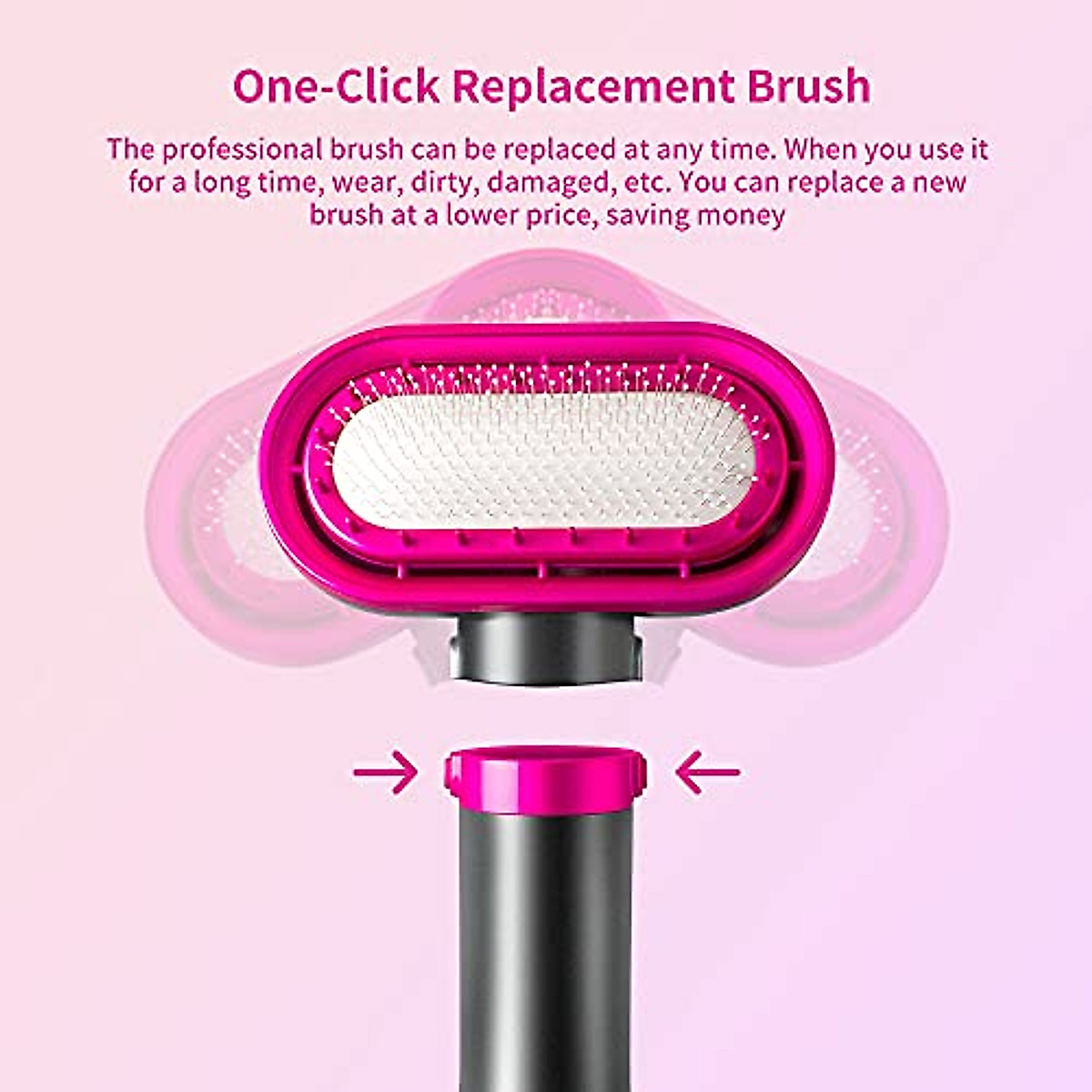 Upgraded Pet Hair Dryer Brush,2 in 1 Pet Grooming Dryer for Small/Medium Dog & Cat,2 Heat Settings & 3 Adjustable Blowing Dryer