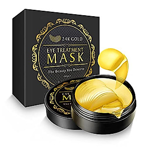 TEME 24k Gold Under Eye Patches - 30 Pcs Eye Mask Pure Gold Anti-Aging Collagen Hyaluronic Acid Under Eye Mask for Removing Dark Circles, Puffiness & Wrinkles Refresh Your Skin
