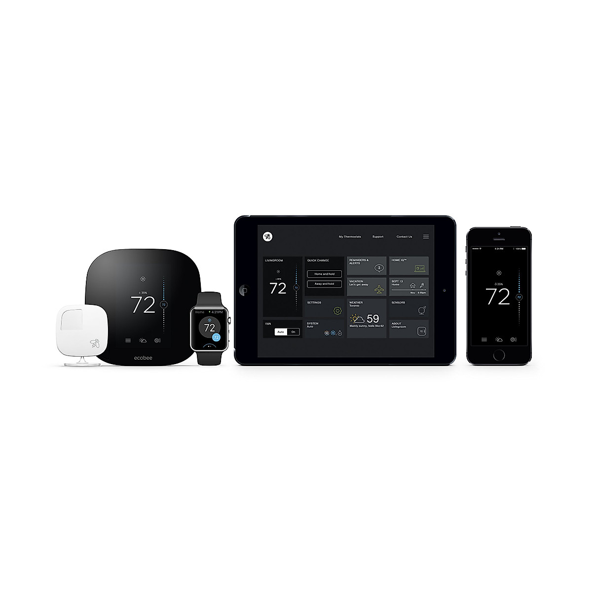 ecobee3 Smarter Wi-Fi Thermostat with Remote Sensor, 2nd Generation