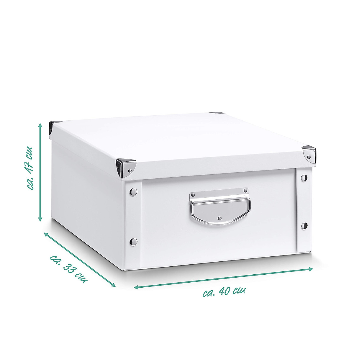 Zeller 17764 Storage Box 40 x 33 x 17 cm White Cardboard