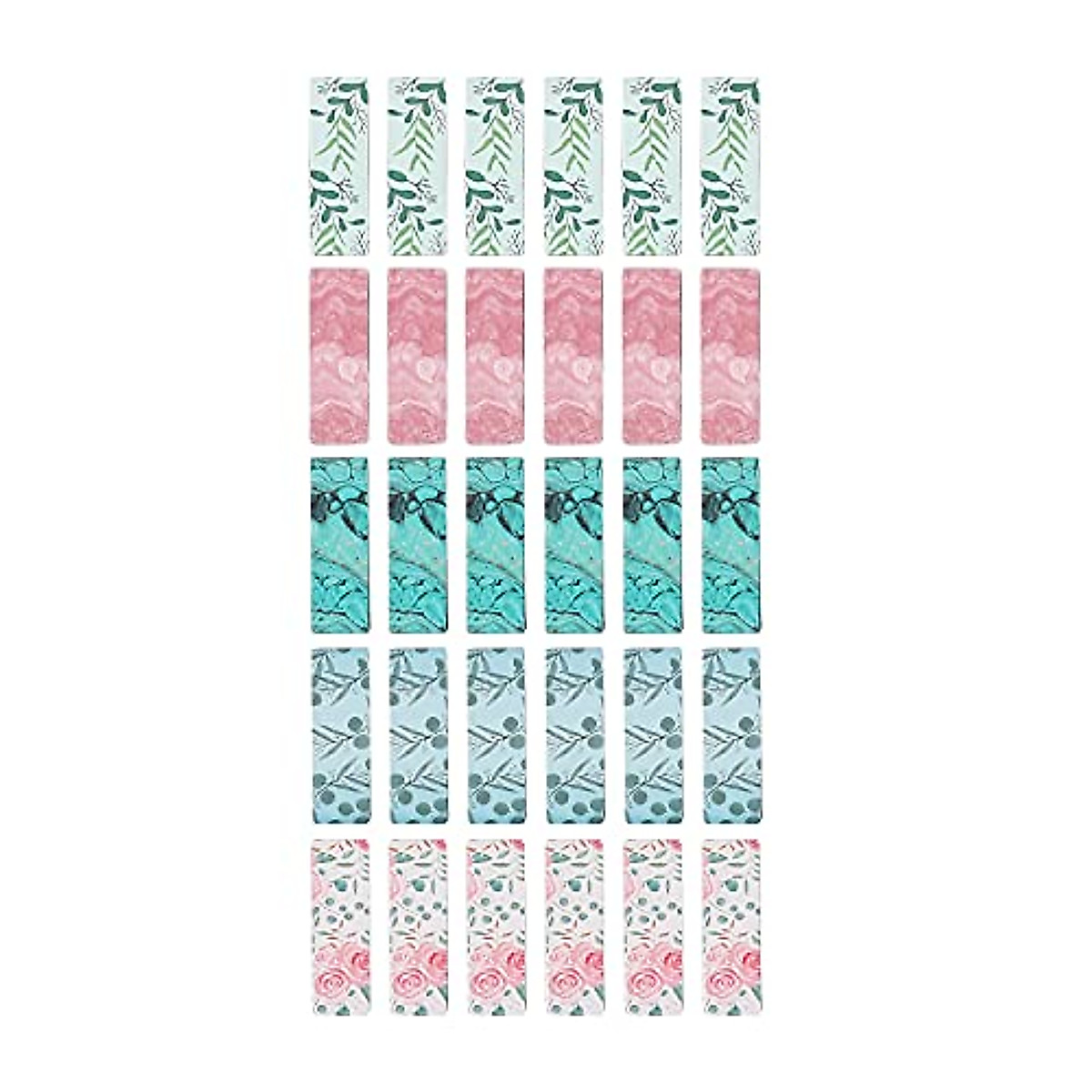 Magnetic Bookmarks 30 Pieces, Magnet Page Markers Set (5 Designs)