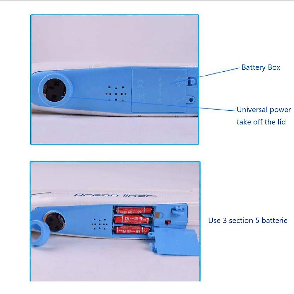 Wenini XAPUNK Colorful Ocean Liner Cruise Ship Boat Electric Flashing LED Light Sound,50x13x5 cm/19.7x5.1x2 in, Cannot Placed in Water, Cannot Float on Water