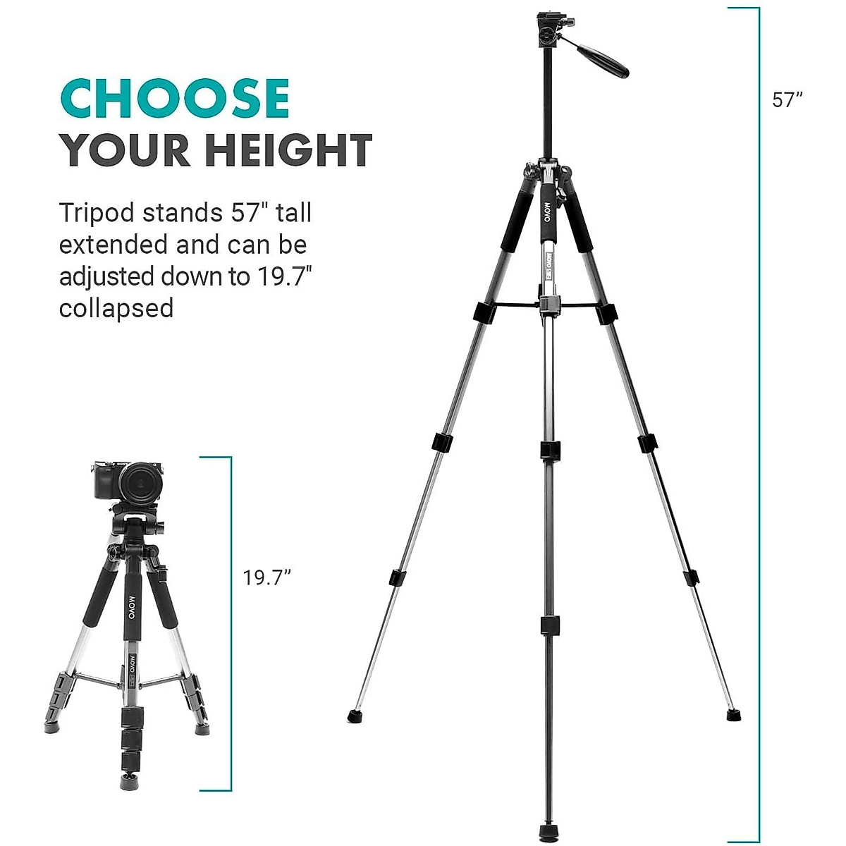 Movo iVlog1 Vlogging Kit for iPhone with Fullsize Tripod - Lightning Compatible Vlog Kit - Accessories: Shotgun Mic, Tripods, LED Light, Wide-Angle Lens for YouTube Starter Kit or iPhone Vlogging Kit
