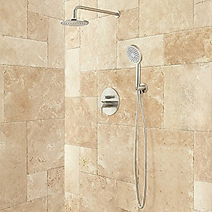 Signature Hardware 931419 Lattimore Shower System with Rainfall Shower Head and Hand Shower - Rough In Included