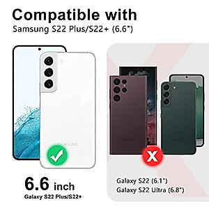 Btscase for Samsung Galaxy S22+/S22 Plus 5G Case, Marble Pattern 3 in 1 Heavy Duty Shockproof Full Body Rugged Hard PC+Soft Silicone Drop Protective Women Girl Covers for S22+/S22 Plus, Rose Gold