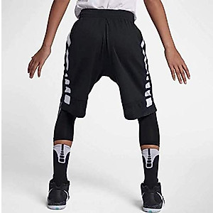 Nike Boys' Elite Stripe Short (Little Big Kids) (Small, Black/Black-White)