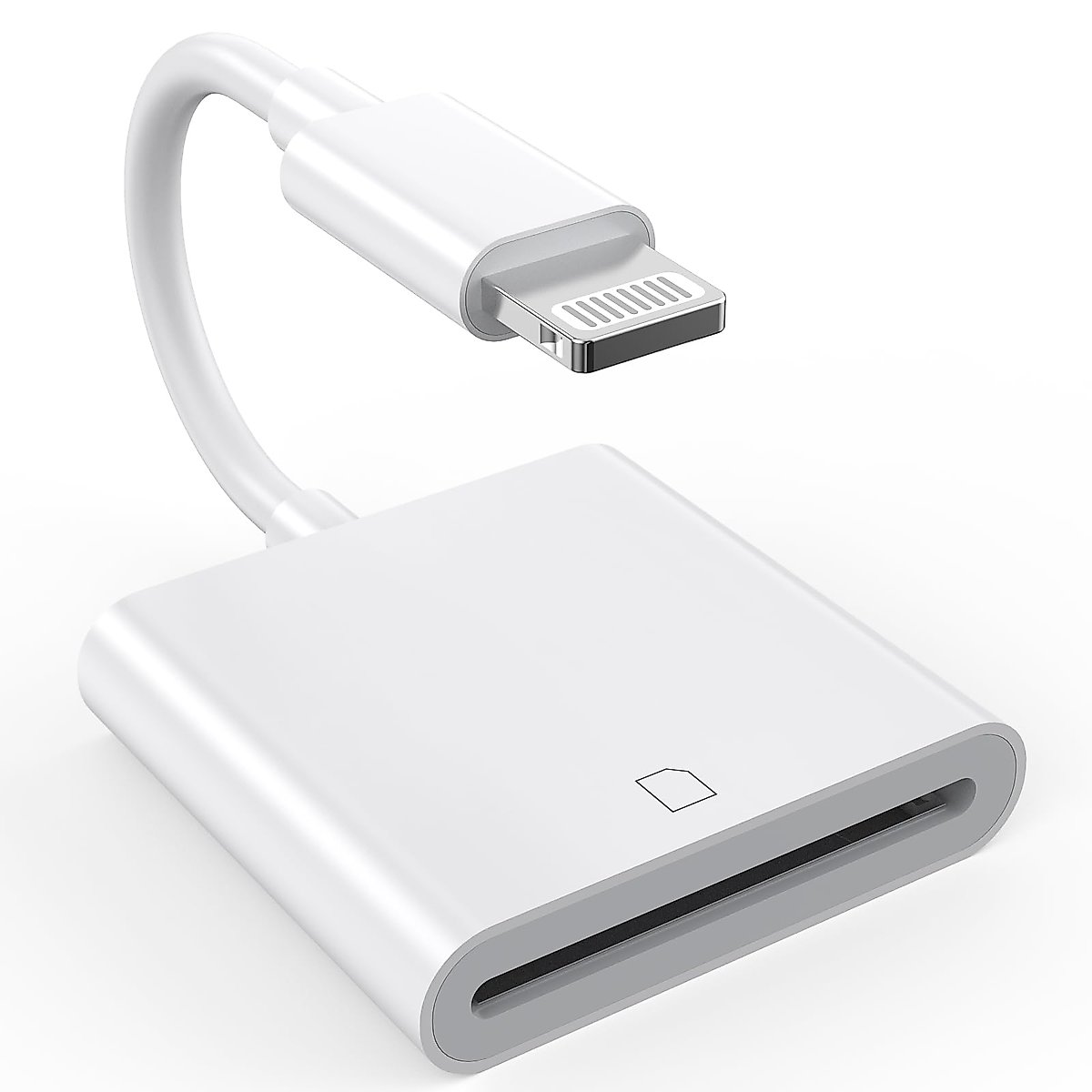 Lightning to SD Card Camera Reader for iPhone iPad,(Apple MFi Certified) SD Card Reader for iPhone,Trail Camera Viewer SD Memory Card Reader Adapter for iPhone 14/13/12/11/XS/XR/X/8/7/iPad,Plug & Play