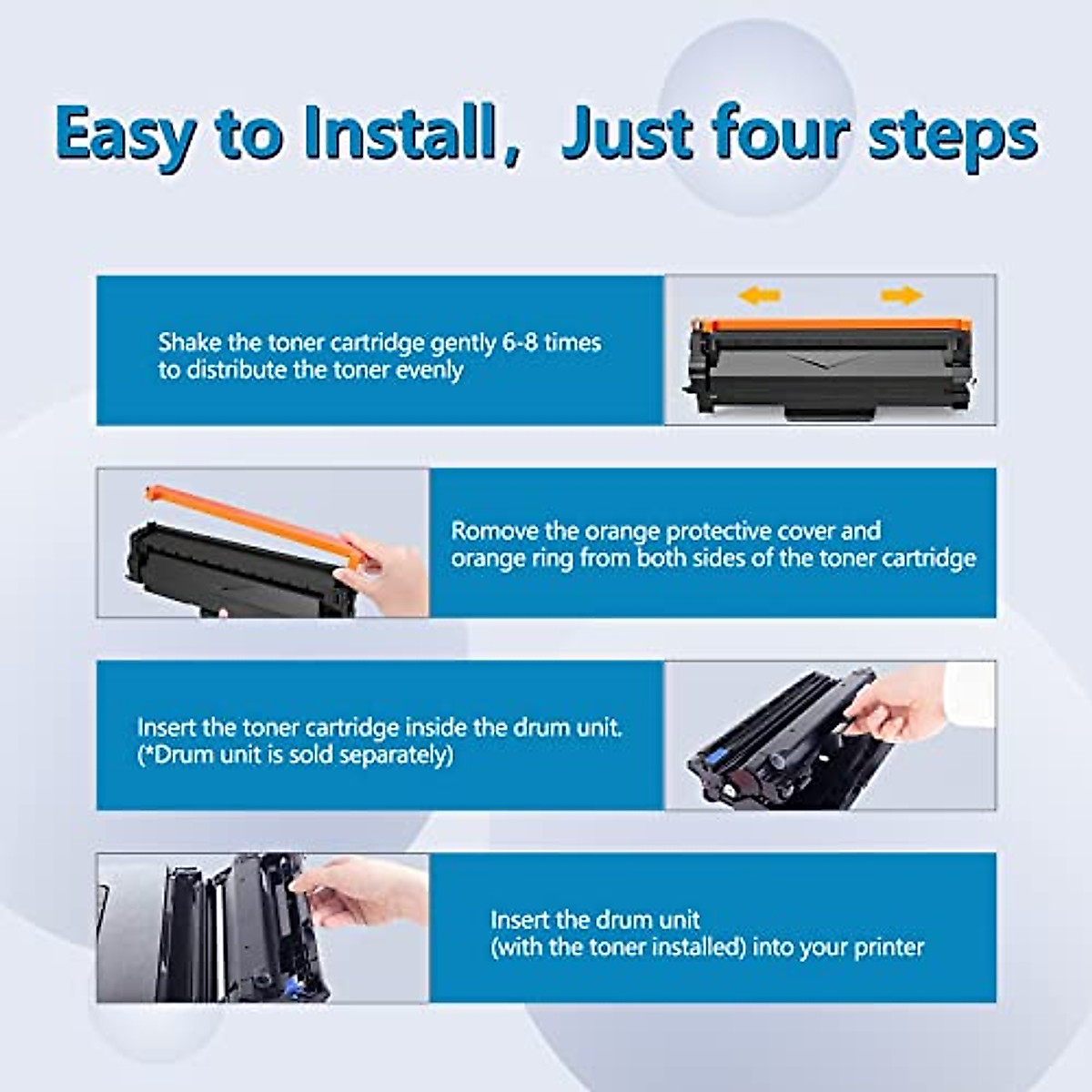 TN760 Toner Cartridge, Compatible TN 760 TN-760 TN-730 for Brother TN760 TN730 Toner Use with MFC L2710DW L2730DW L2750DW , DCP L2550DW ,HL L2370DW L2390DW L2395DW L2350DW Printers (2 Pack)