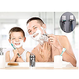 Deluxe Razor Holder for Shower-Hook Hanger Stand(4 Pack)Adhesive Stainless Steel Heavy Duty Utility Storage Hook,Shower Hook for Razor Bathroom Kitchen Organizer for Shaver Plug Robe Towel Loofah Coat