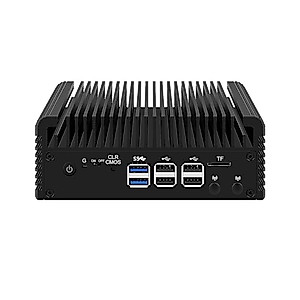 Micro Firewall Appliance, Mini PC, OPNsense, VPN, Router PC, Intel Alder Lake-N 12th Gen N100, HUNSN RJ35, GPIO, TF Slot, HDMI, DP, 4 x 2.5GbE I226-V, 8G DDR5 RAM, 128G SSD