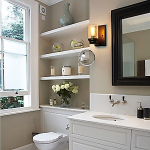 Eumyviv 2 Pack Clear Glass Lamp Shade with Crack Finish, Fixture Replacement Glass Globe or Lampshade with 1-5/8-Inch Fitter Opening A00014