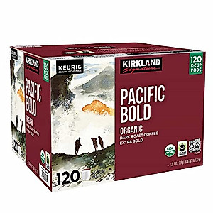 Kirkland Signature Pacific Bold Coffee, Dark, 120 K-Cup Pods