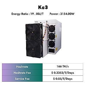 Antminer KA3 166Th/s Kadena Mining Machine, KDA 3154W Asic Miner with PSU