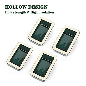 OLIGAI BBQ Ceramic Grill Feet Shoes for Big Green Egg,Use for Raise The Kamado Joe Accessories,Primo Charcoal Grill,Green Ceramic Feet Accessories to Place The Grill on Garden or Outdoor(Set of 4)